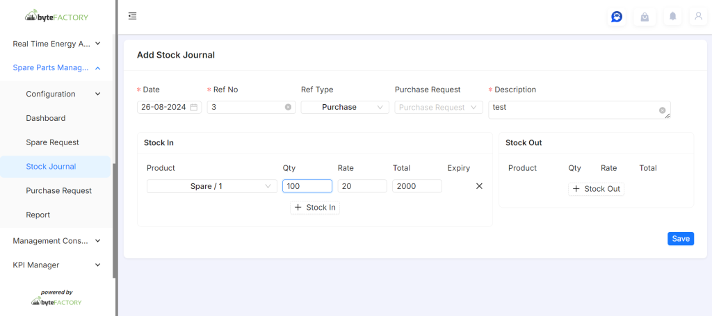 Spare Parts Management – byteFactory